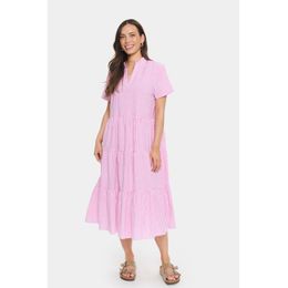 Saint Tropez Kleid ElmikoSZ A-shape in Fandango Pink White Stripe | Gr.: M