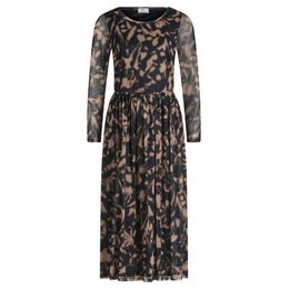 Vera Mont Maxikleid mit Blumenprint in Black/Beige | Gr.: 36