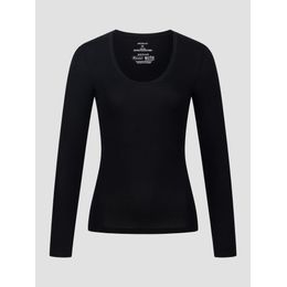 erlich textil Langarmshirt LIGHT TOUCH LONGSLEEVE in schwarz | Gr.: 36