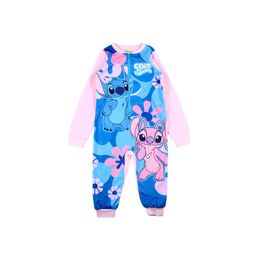Lilo and Stitch Lilo & Stitch Overall Fleece Schlafanzug Disney Stitch in Rosa | Gr.: 98