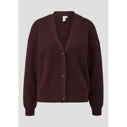 QS Strickjacke in 4925_aubergine | Gr.: XL