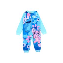 Lilo and Stitch Lilo & Stitch Overall Fleece Schlafanzug Disney Stitch in Hellblau | Gr.: 92
