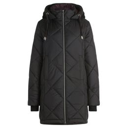 Cartoon Steppjacke mit Pl&uuml;sch in Schwarz | Gr.: 40