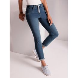 CR&Eacute;ATION L creation L Baumwoll-Modal-Jeans in blue-bleached | Gr.: 44