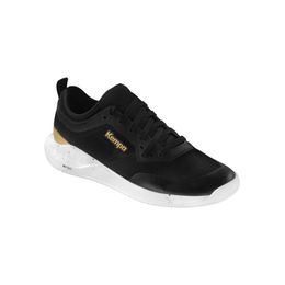 Kempa Hallen-Sport-Schuhe Kourtfly in schwarz/weiß/gold | Gr.: 15