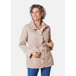 GOLDNER Jacke Longjacke aus fein strukturierter Ware in sand | Gr.: 46