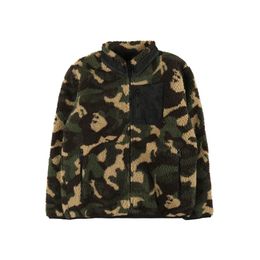 Urban Classics Jacke Jungen Gr&ouml;&szlig;e 122/128 beige / dunkelgr&uuml;n / schwarz