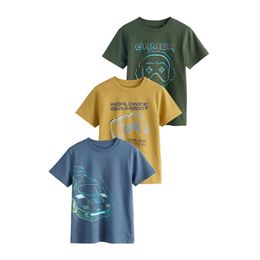 next T-Shirt Jungen Gr&ouml;&szlig;e 122 t&uuml;rkis / taubenblau / curry / khaki