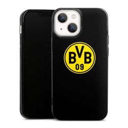 DeinDesign iPhone 13 Mini Handy Slim Case extra d&uuml;nn Silikon Handyh&uuml;lle schwarz H&uuml;lle Logo Borussia Dortmund Bvb Silikon Slim Case