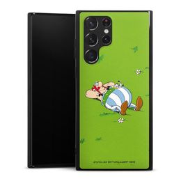 DeinDesign Galaxy S22 Ultra Handy Silikon H&uuml;lle Case schwarz Handyh&uuml;lle Asterix Official Licensed Product Obelix