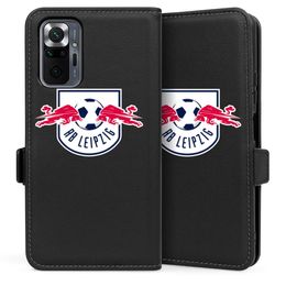 DeinDesign Xiaomi Redmi Note 10 Pro Handy Klapph&uuml;lle Handyh&uuml;lle aus Kunst Leder schwarz Flip Case Official Licensed Product Transparent Rb Leipzig Sideflip mit 