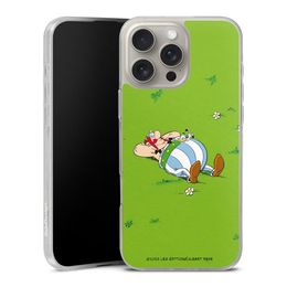 DeinDesign iPhone 16 Pro Max Handy Silikon H&uuml;lle Case transparent Handyh&uuml;lle Asterix Official Licensed Product Obelix Silikon Case