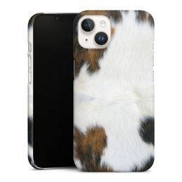 DeinDesign iPhone 14 Handy Premium Case Smartphone Handyh&uuml;lle Schutzh&uuml;lle matt Cow Fur Cow Skin Premium Case