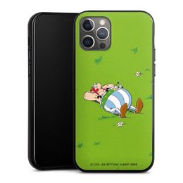 DeinDesign iPhone 12 Pro Handy Silikon H&uuml;lle Case schwarz Handyh&uuml;lle Official Licensed Product Asterix Obelix
