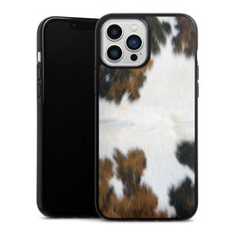DeinDesign iPhone 13 Pro Max Handy Silikon H&uuml;lle Case schwarz Handyh&uuml;lle Cow Fur Cow Skin