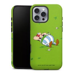 DeinDesign iPhone 16 Pro Max Handy Panzer Handyh&uuml;lle robuste Outdoor H&uuml;lle Schutzh&uuml;lle gl&auml;nzend Asterix Official Licensed Product Obelix Tough Case