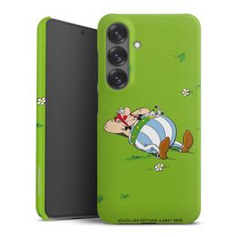 DeinDesign Galaxy S25 Handy Premium Case Smartphone Handyh&uuml;lle Schutzh&uuml;lle matt Asterix Official Licensed Product Obelix Premium Case