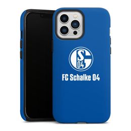 DeinDesign iPhone 13 Pro Max Handy Panzer Handyh&uuml;lle robuste Outdoor H&uuml;lle Schutzh&uuml;lle matt Fc Schalke 04 Official Licensed Product Logo Tough Case