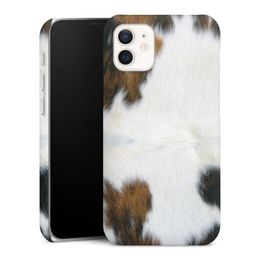 DeinDesign iPhone 12 mini Handy Premium Case Smartphone Handyh&uuml;lle Schutzh&uuml;lle matt Cow Fur Cow Skin Premium Case