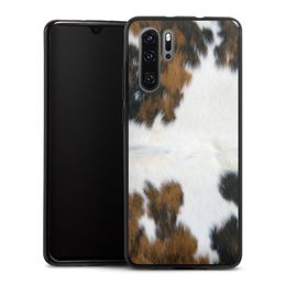 DeinDesign Huawei P30 Pro Handy Silikon H&uuml;lle Case schwarz Handyh&uuml;lle Cow Fur Cow Skin