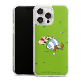 DeinDesign iPhone 15 Pro Max Handy Silikon H&uuml;lle Case transparent Handyh&uuml;lle Asterix Official Licensed Product Obelix Silikon Case