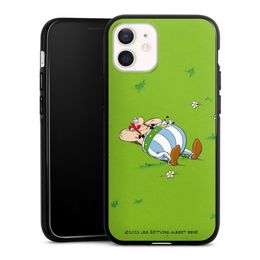 DeinDesign iPhone 12 mini Handy Silikon H&uuml;lle Case schwarz Handyh&uuml;lle Official Licensed Product Asterix Obelix