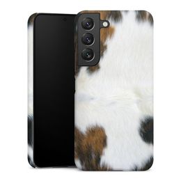 DeinDesign Galaxy S22 Handy Premium Case Smartphone Handyhülle Schutzhülle matt Cow Skin Cow Fur Premium Case
