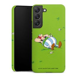 DeinDesign Galaxy S22 Handy Premium Case Smartphone Handyh&uuml;lle Schutzh&uuml;lle matt Asterix Official Licensed Product Obelix Premium Case