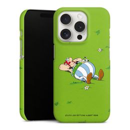 DeinDesign iPhone 15 Pro Handy Premium Case Smartphone Handyh&uuml;lle Schutzh&uuml;lle matt Asterix Official Licensed Product Obelix Premium Case