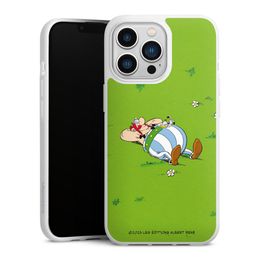 DeinDesign iPhone 13 Pro Handy Silikon H&uuml;lle Case wei&szlig; Handyh&uuml;lle Asterix Official Licensed Product Obelix Silikon Case