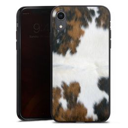 DeinDesign iPhone Xr Handy Silikon H&uuml;lle Case schwarz Handyh&uuml;lle Cow Fur Cow Skin
