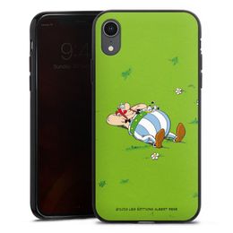 DeinDesign iPhone Xr Handy Silikon H&uuml;lle Case schwarz Handyh&uuml;lle Asterix Official Licensed Product Obelix