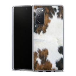 DeinDesign Galaxy S20 FE Handy Silikon H&uuml;lle Case transparent Handyh&uuml;lle Cow Skin Fur Cow Silikon Case