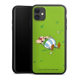 DeinDesign iPhone 11 Handy Premium Silikon H&uuml;lle Handyh&uuml;lle schwarz Case Asterix Official Licensed Product Obelix Silikon Premium Case