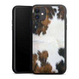 DeinDesign iPhone 11 Handy Premium Silikon H&uuml;lle Handyh&uuml;lle schwarz Case Fur Cow Skin Cow Silikon Premium Case
