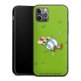 DeinDesign iPhone 12 Pro Handy Premium Silikon H&uuml;lle Handyh&uuml;lle schwarz Case Official Licensed Product Asterix Obelix Silikon Premium Case