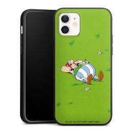DeinDesign iPhone 12 Handy Premium Silikon H&uuml;lle Handyh&uuml;lle schwarz Case Official Licensed Product Asterix Obelix Silikon Premium Case