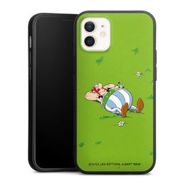 DeinDesign iPhone 12 mini Handy Premium Silikon H&uuml;lle Handyh&uuml;lle schwarz Case Official Licensed Product Asterix Obelix Silikon Premium Case