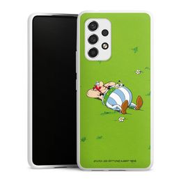 DeinDesign Galaxy A53 5G Handy Silikon H&uuml;lle Case wei&szlig; Handyh&uuml;lle Asterix Obelix Official Licensed Product Silikon Case