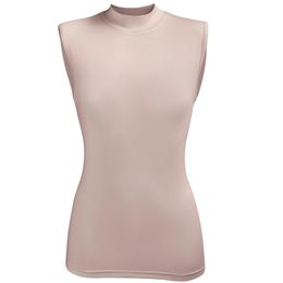 w&auml;schepur w&auml;schepur Damen Stehkragenshirt in Modal-Qualit&auml;t, sand, Gr&ouml;&szlig;e 42