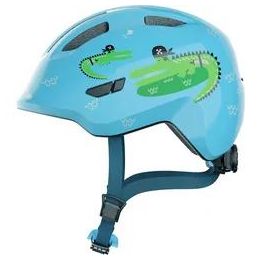 Kinderfahrradhelm Abus "SMILEY 3.0" Gr. M, blau (blau croco), Helme, Kinder, M Kopfumfang: 50cm - 55cm