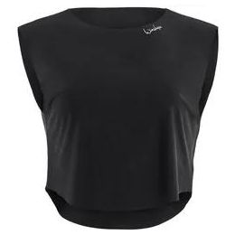 Crop-Top WINSHAPE "AET115LS", Damen, Gr. XXL, schwarz, 85% Polyester, 15% Elasthan, R&uuml;ckenausschnitt, Tops, Functional Soft and Light