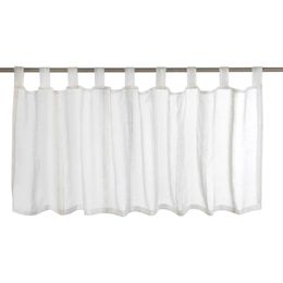 ELBERSDRUCKE Bistrogardine "Casa" gestreift beige 140 x 48 cm