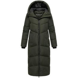 Marikoo Damen Steppmantel Lang Stepp Wintermantel gef&uuml;ttert Outdoor warm Winterjacke Parka Kapuze Firella