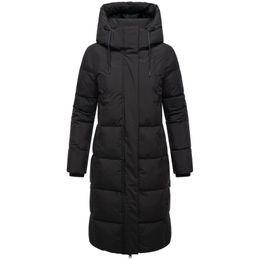Marikoo Damen Steppmantel Lang Stepp Wintermantel Jacke gef&uuml;ttert Outdoor Parka abnehmbarer Kapuze Chumanii