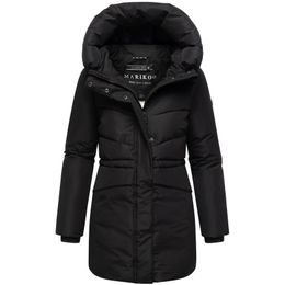 Marikoo Damen Winter Steppjacke gesteppt warm Winterjacke, Outdoor, Kapuze, Fleece, gef&uuml;ttert, Kragen, figurbetont Delilah