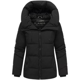 Marikoo Damen Winter Steppjacke Winterjacke gesteppt warm fleece gef&uuml;ttert Kuscheltatze