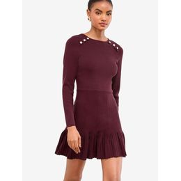 Lipsy Strickkleid Damen Gr&ouml;&szlig;e XS burgunder