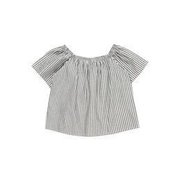 name it Bluse 'Deniza' M&auml;dchen Gr&ouml;&szlig;e 146/152 grau / wei&szlig;