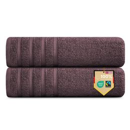 2er Set Saunatücher Plain bordeaux-rot 90x200 - Farbe: Bordeaux-Rot, Größe: 90x200